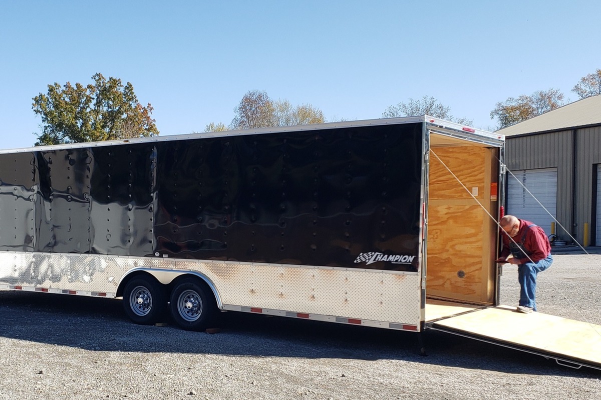 2020 Homesteader Champion Car Hauler Black with Silver Diamond Shield ...